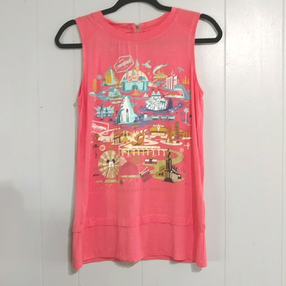 Disney | Tops | Disney Park Tank Top Shirt With Zipper Back | Poshmark